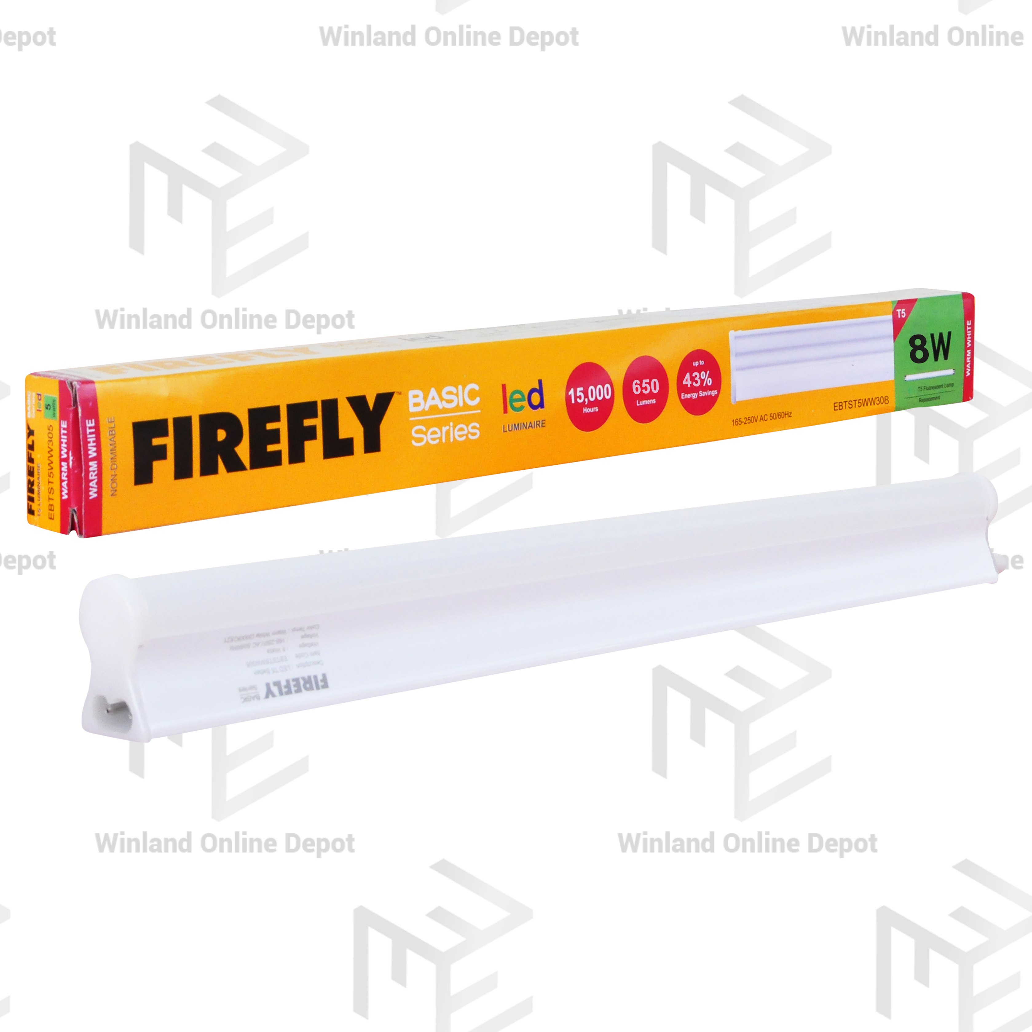 Firefly by Winland Basic Series LED T5 Batten ( 8W / 165-250V ) Warm ...