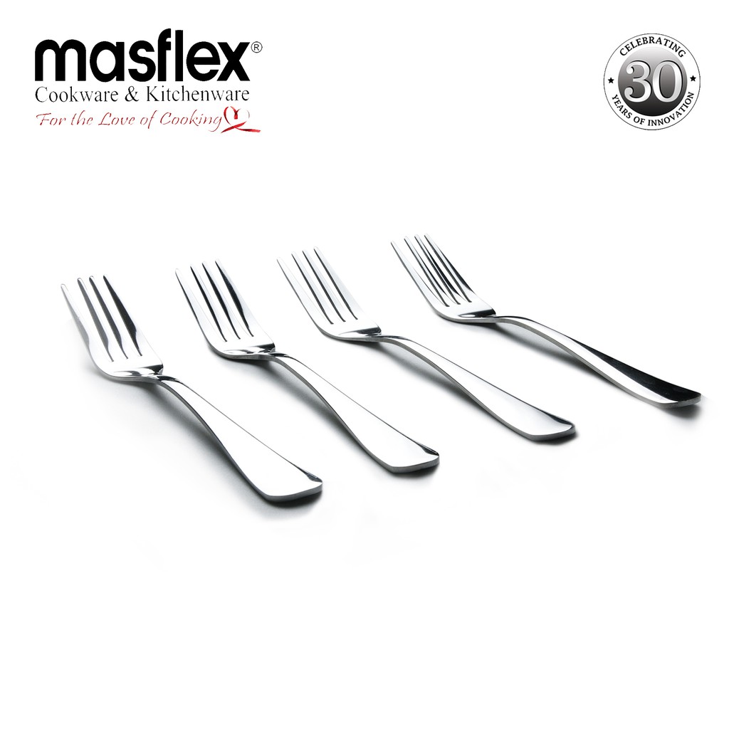 Masflex by Winland 4 piece Contour Stainless Steel Cutlery Fork Set YS ...