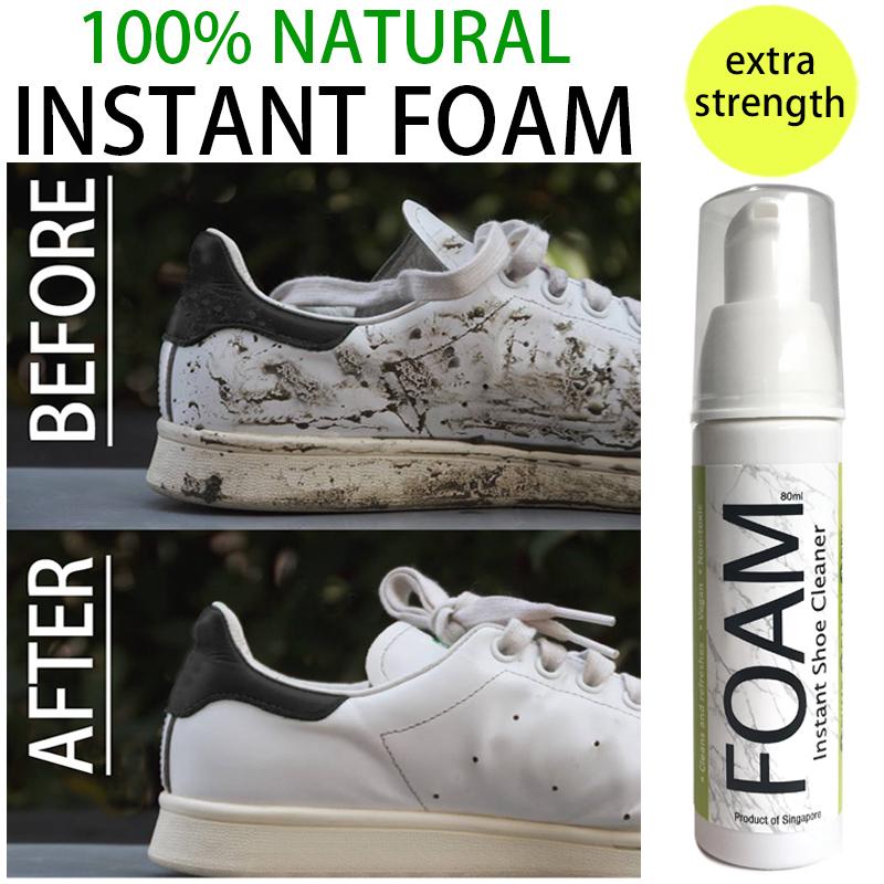 Instant Shoe Foam Cleaner - Just Pump Foam directly onto Shoes, Wipe ...