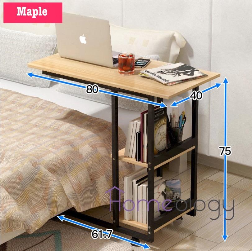 Movable Study Table Space Saving Beside Desk Computer Laptop Tables ...