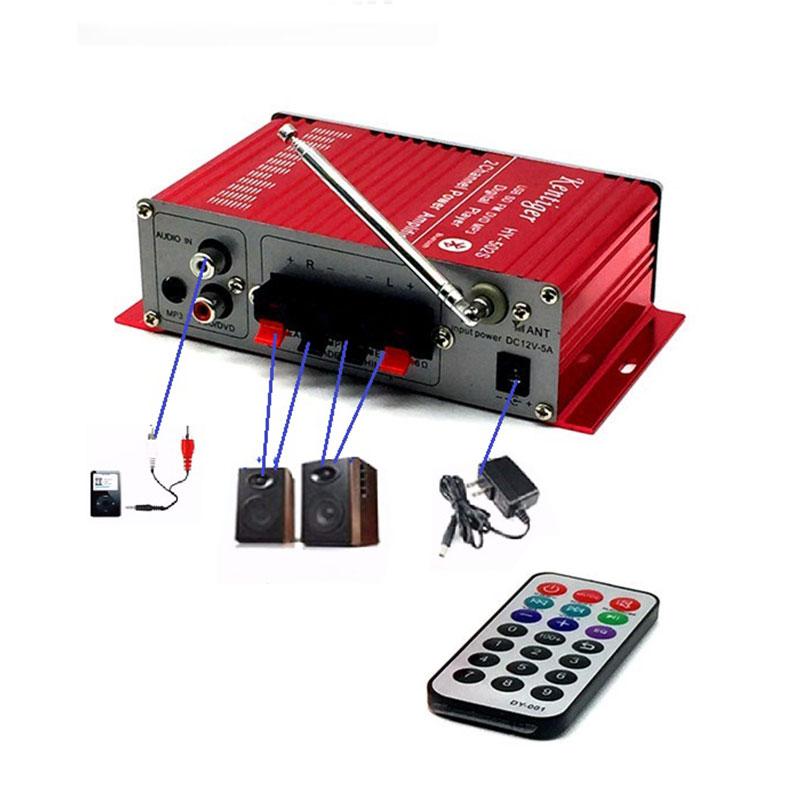 RM Car Bluetooth USB FM Power Amplifier, Household 12V 3A Mini Hi-Fi ...