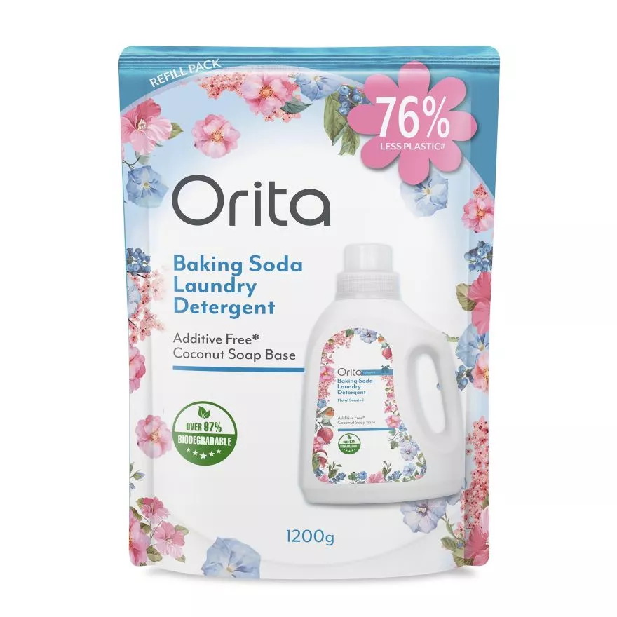 Orita Baking Soda Laundry Detergent Refill Pack 1200g | Lazada