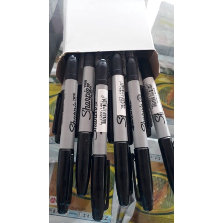 Spidol penebal line mewarnai sharpie twin tip hitam | Lazada Indonesia