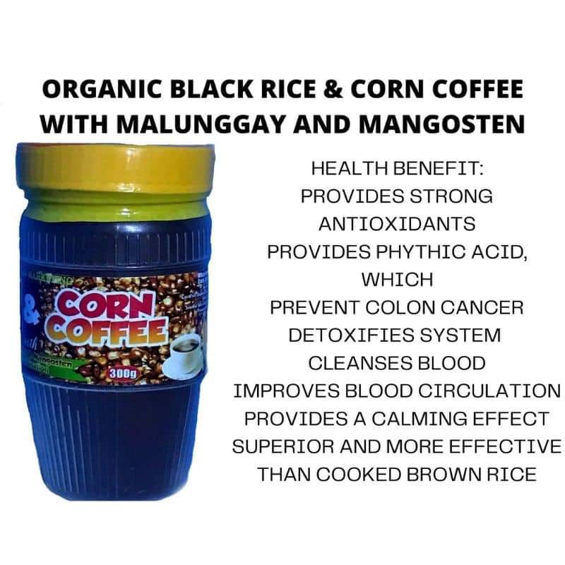 Corn coffee organic black rice & corn coffee with malunggay and ...
