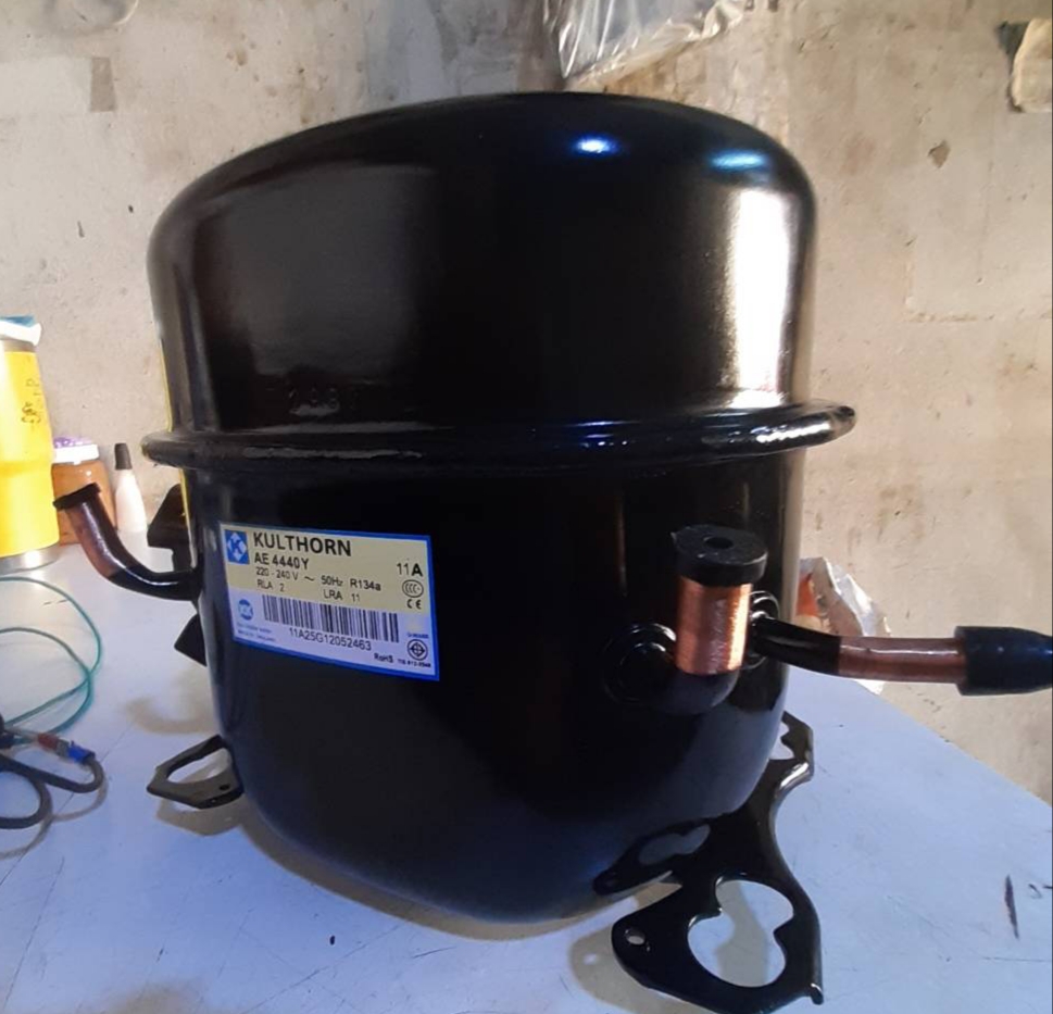 คอมเพรสเซอร์ตู้แช่ รุ่น AE4440y (1/2) น้ำยา R134A มือสอง รับประกัน 3 ...