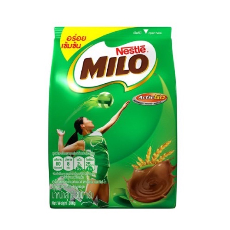 Milo ไมโลผง ชนิดถุง ขนาด 300 กรัม รสช็อกโกแลต เข้มข้น | Lazada.co.th