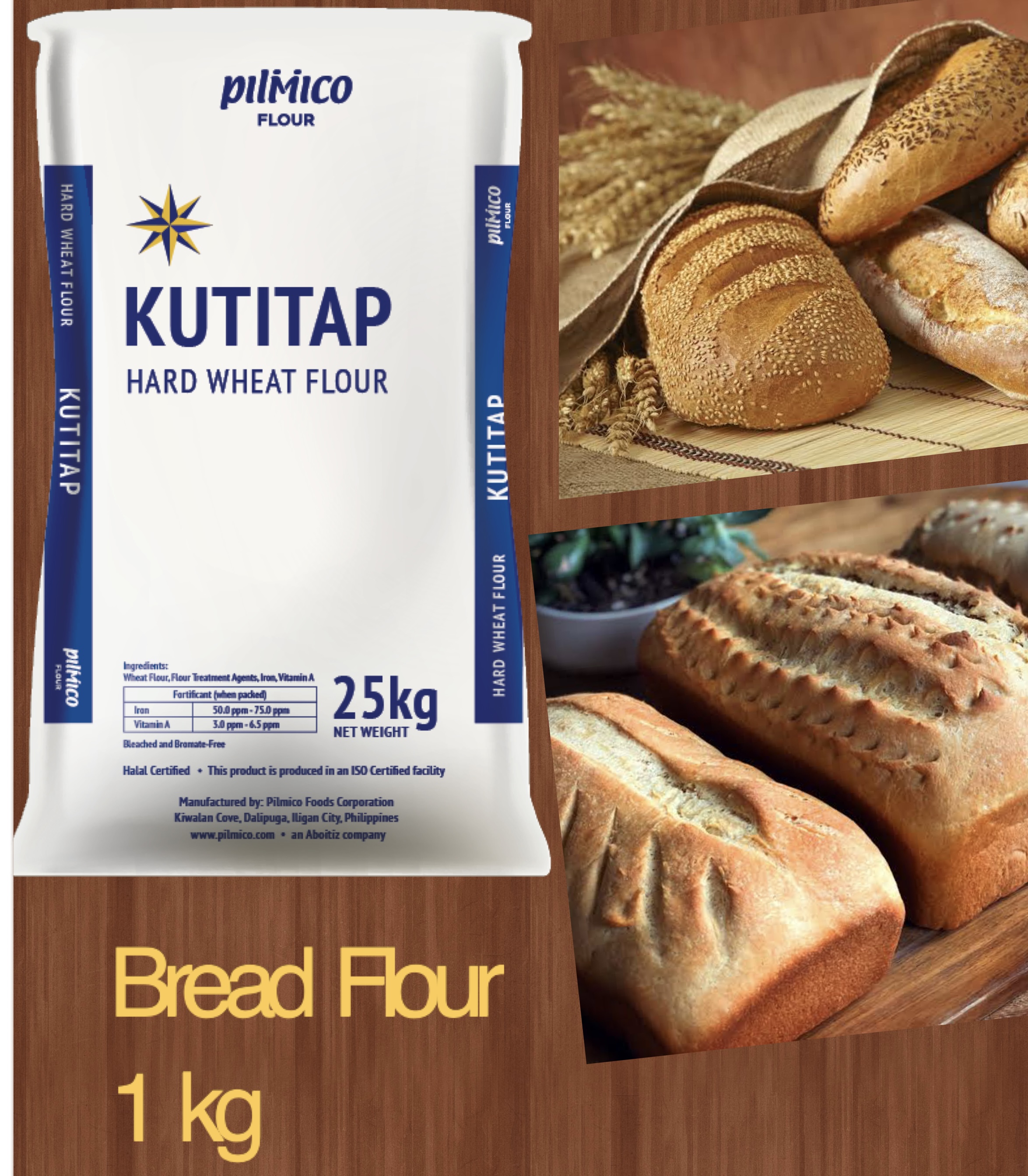 Harina/Flour 1st Class (KUTITAP) per Kilo Free 1 bread Recipe | Lazada PH
