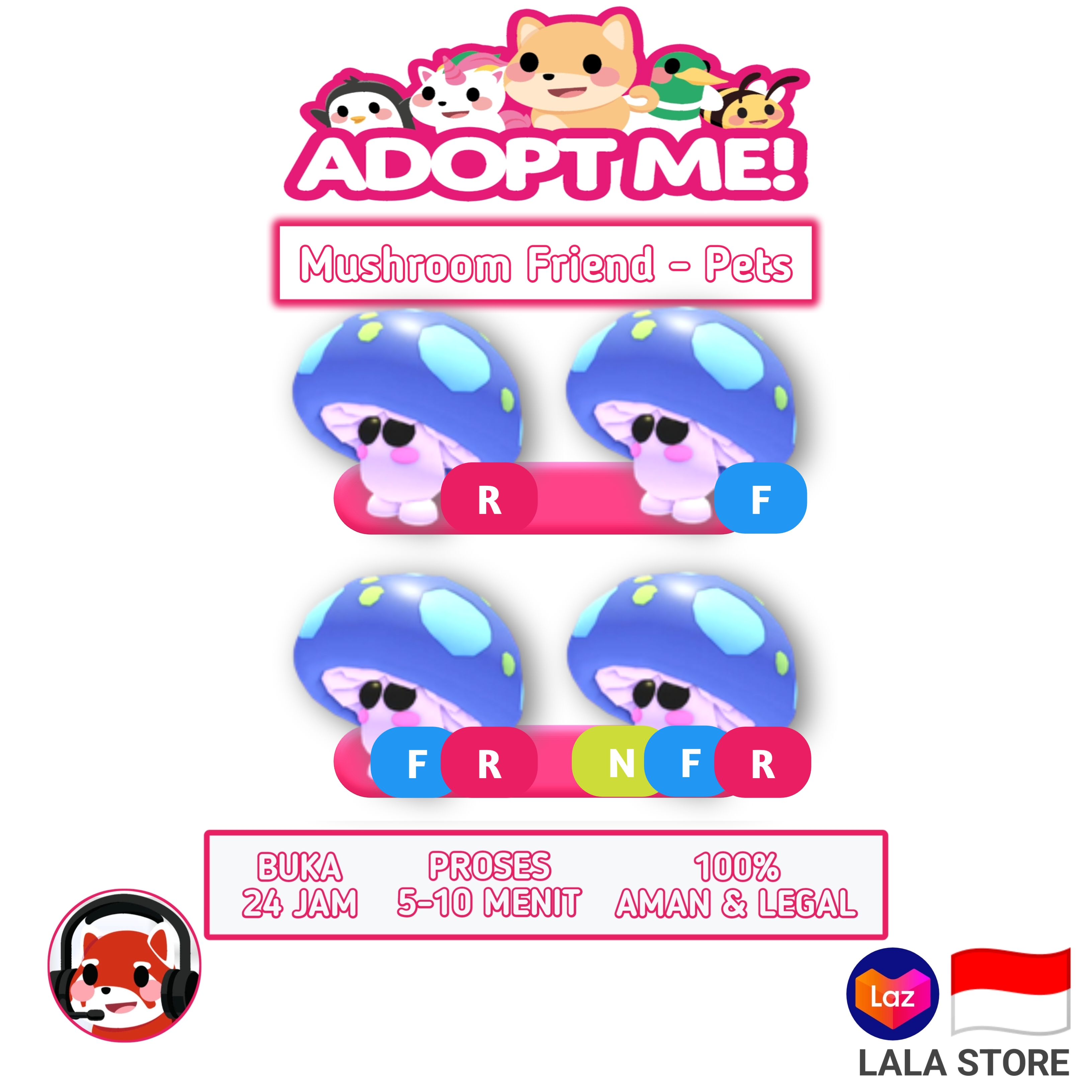 Adopt Me - Mushroom Friend - Roblox | Lazada Indonesia