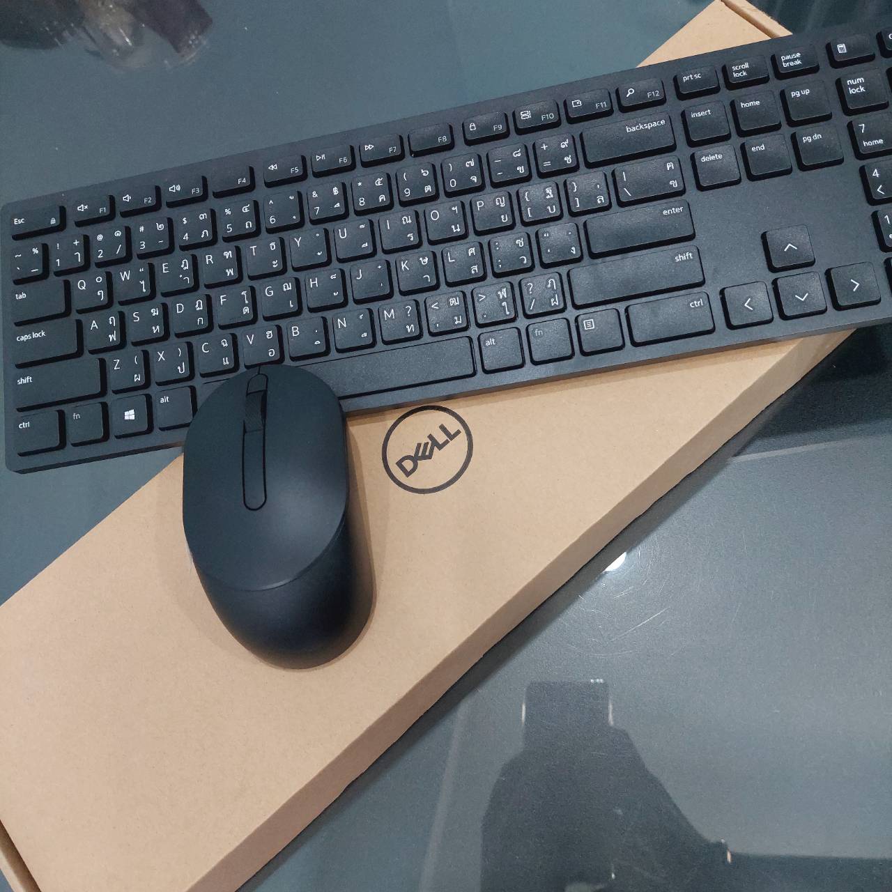 KEYBOARD & MOUSE (คีย์บอร์ดและเมาส์ไร้สาย) DELL model : KB3121Wt ...