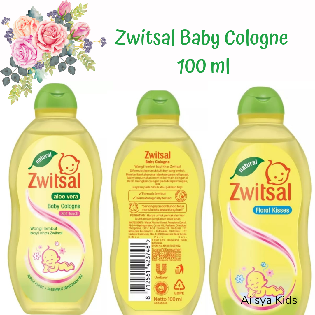 Zwitsal Baby Cologne Aloe Vera Soft Touch Natural Fresh Floral Kisses ...