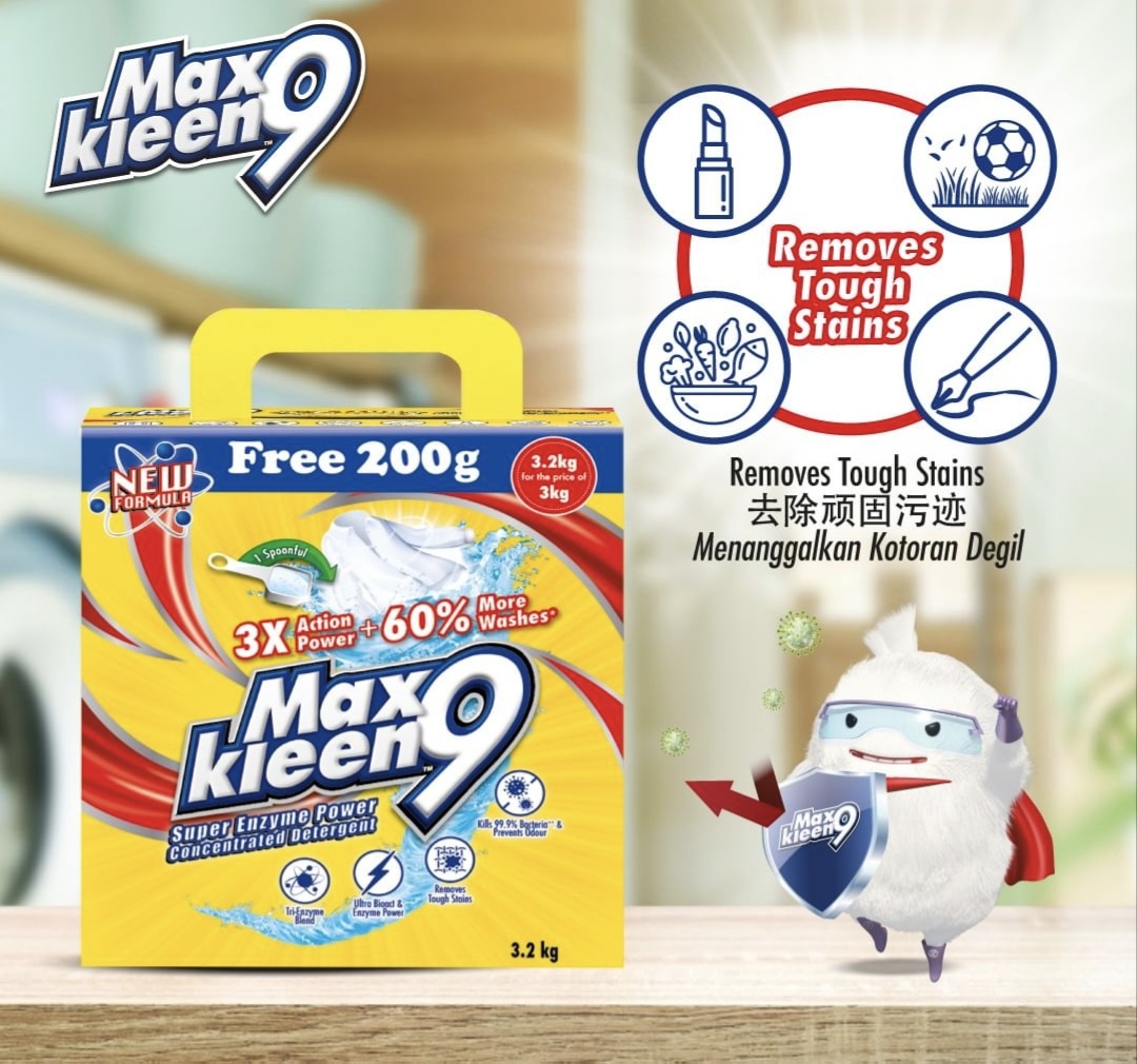 Maxkleen 9 Super Enzyme Power Powder Detergent | Lazada