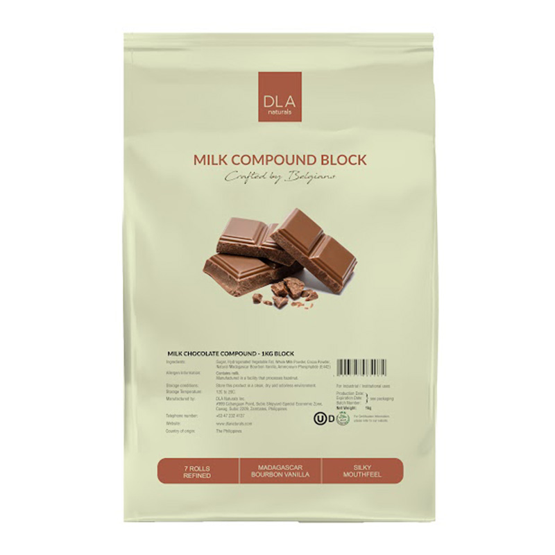 DLA Milk Chocolate Compound Block 1 kg.DLA มิลค์ช็อกโกแลต คอมพาวด์ แบบ ...