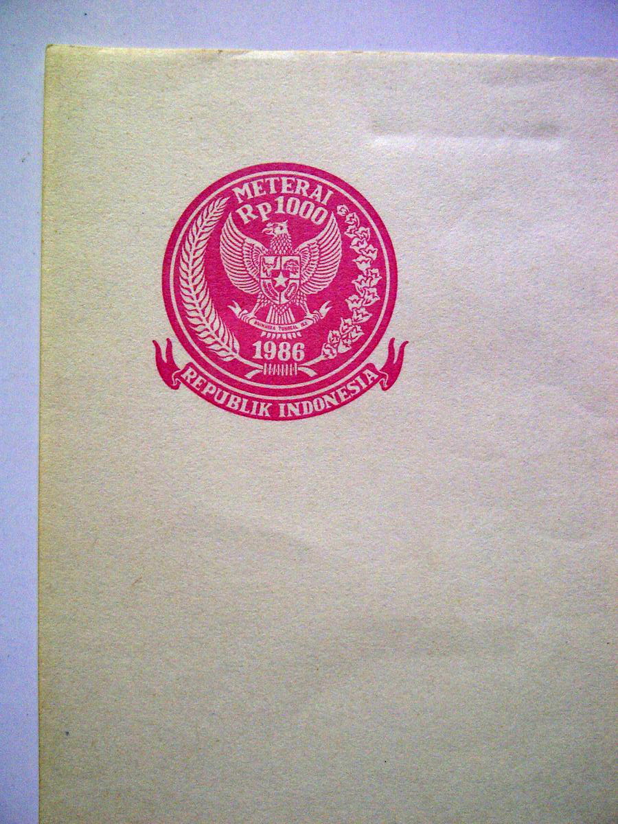 Kertas segel asli tahun 1986 1987 Double | Lazada Indonesia