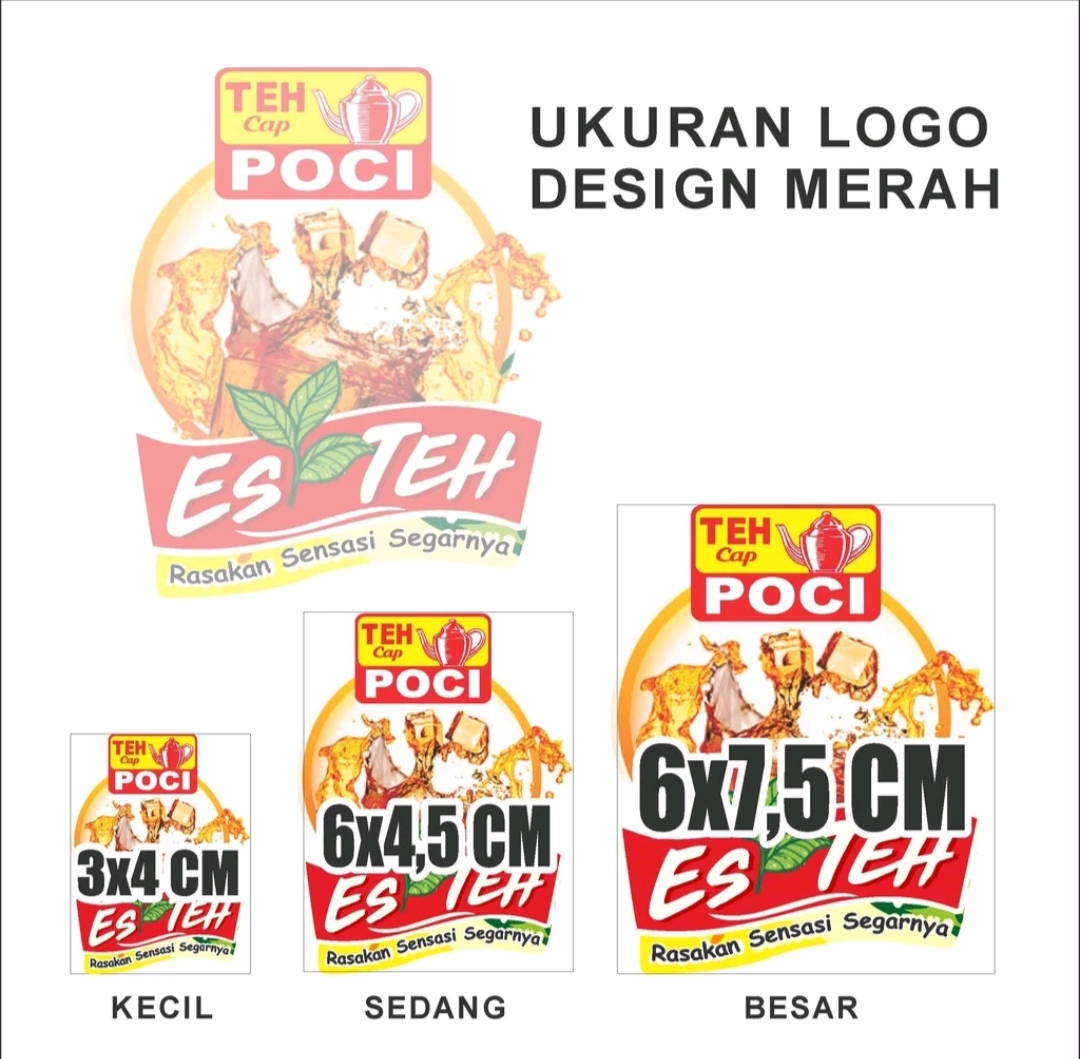 Sticker Es Teh Poci Sedang 100 | Lazada Indonesia