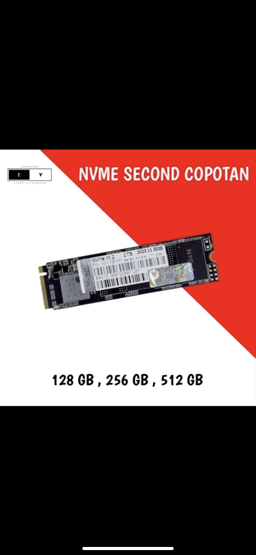 SSD 128GB , 256GB, 512GB NVME SECOND COPOTAN | Lazada Indonesia