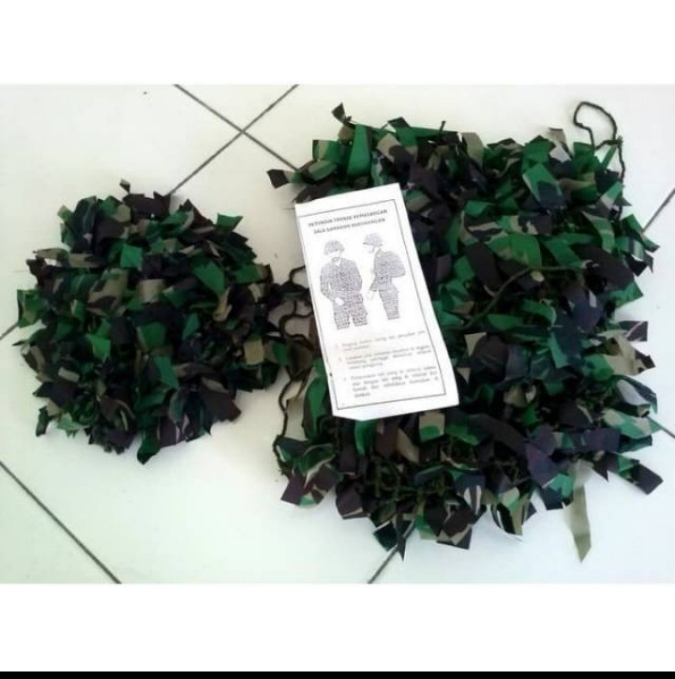 JARING SAMARAN TNI AD/SET JARING SAMARAN RUMBE LOKAL HELM DAN RANSEL ...