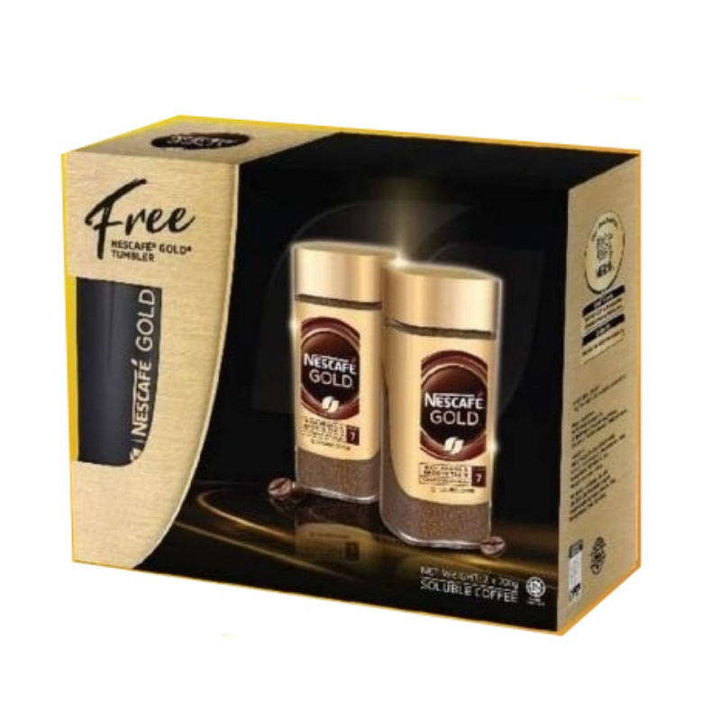 [Original] Nescafe Gold 200g x2 + FREE limited edition Tumbler | Lazada