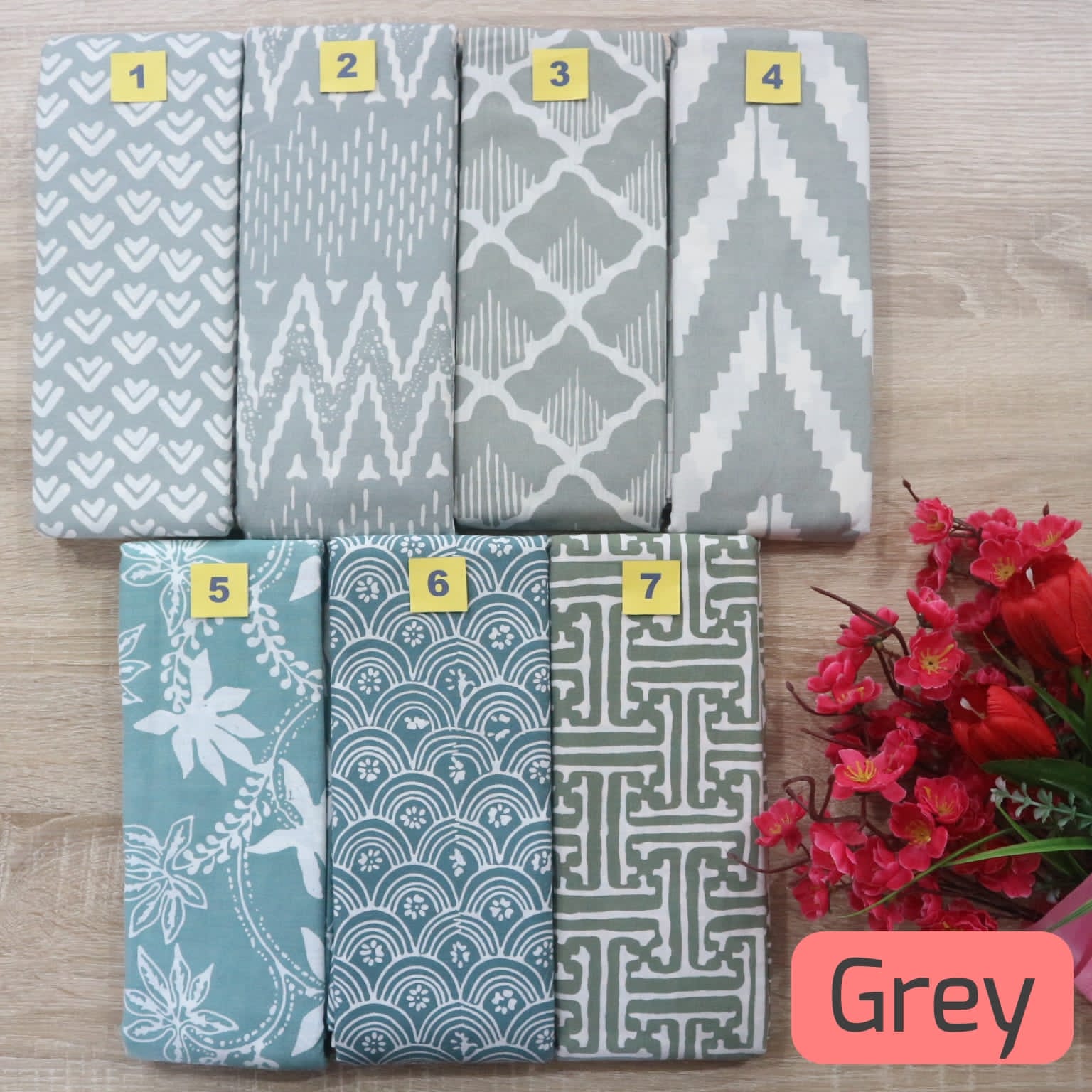 Kain Batik warna grey/kain batik meteran/kain batik murah/ batik ...