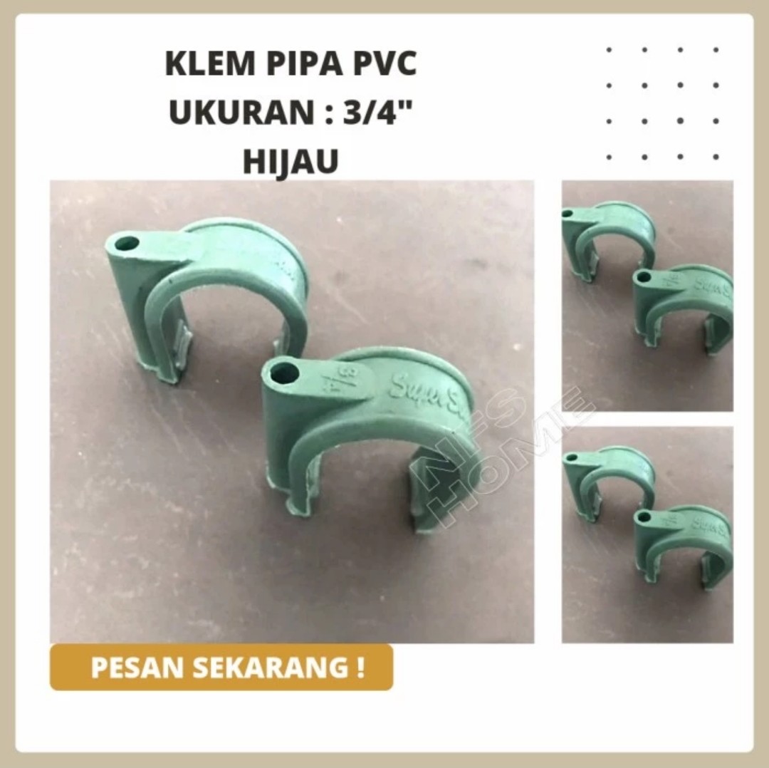 Klem Pipa Pvc 3/4 inch Hijau Per 10pcs | Lazada Indonesia