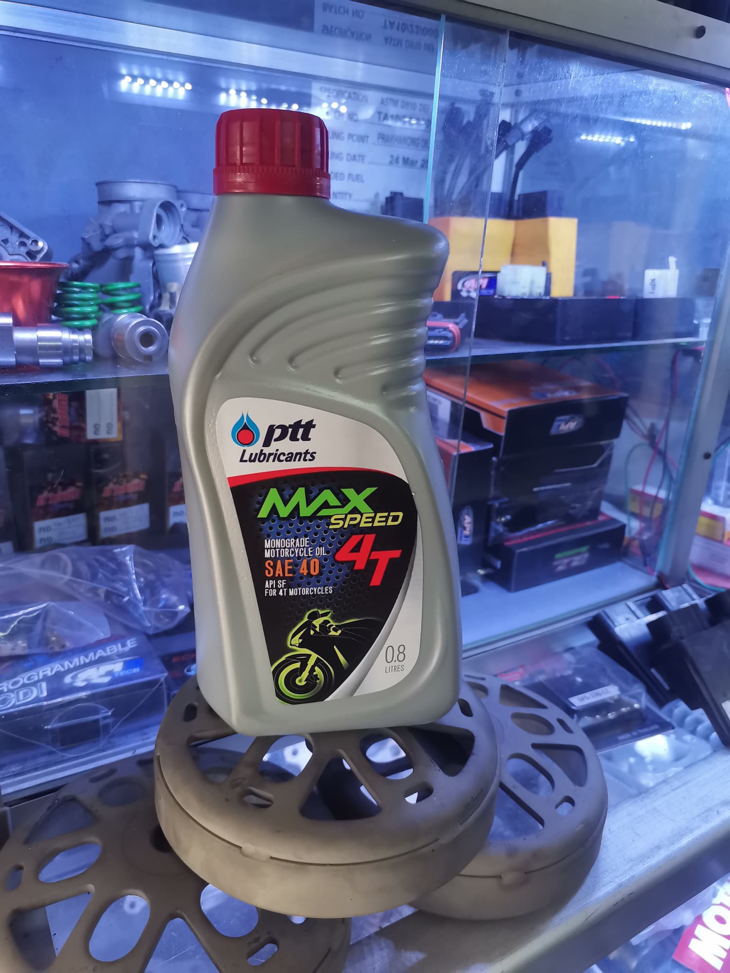 น้ำมัน PTT Max Speed 4จังหวะ 0.8L SAE40 พีทีที แม็กซ์ สปีด | Lazada.co.th