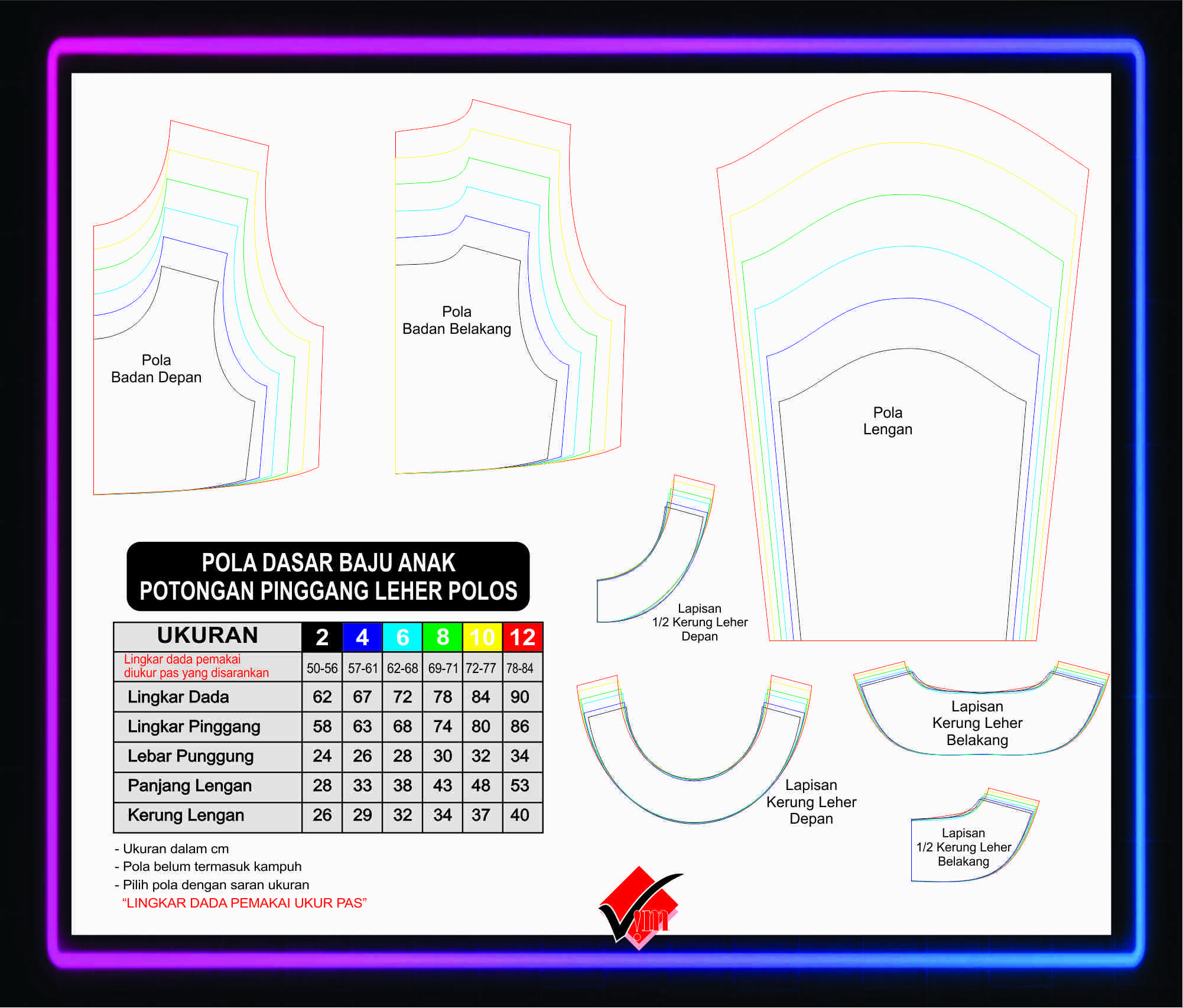 Pola Jiplak Dasar Baju Anak | Lazada Indonesia