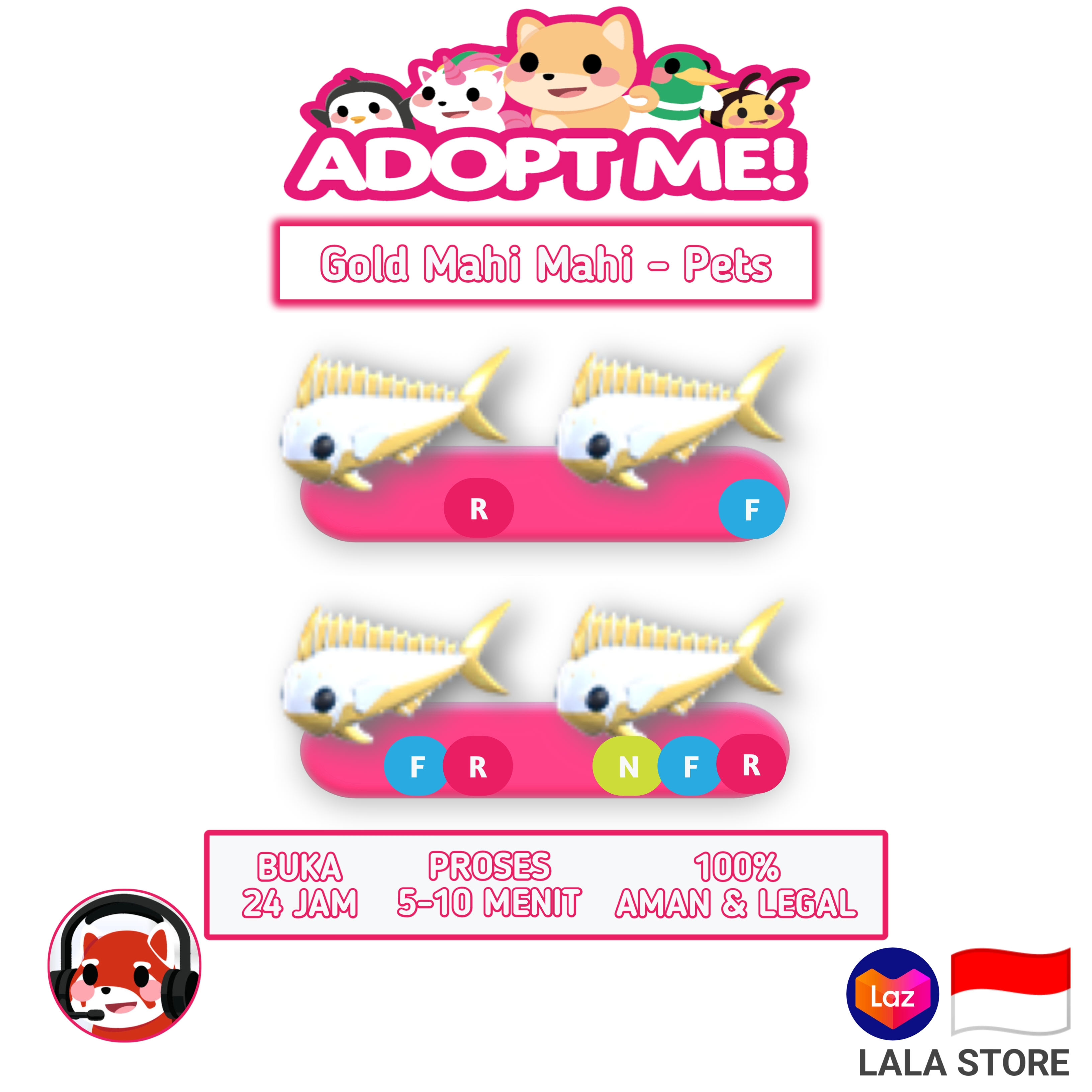 Adopt Me - Gold Mahi Mahi - Roblox | Lazada Indonesia