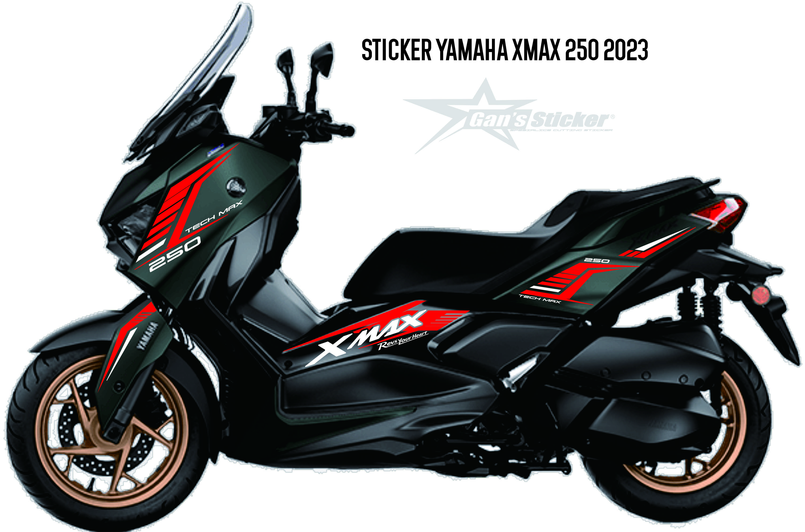 Sticker ALL NEW YAMAHA XMAX 2023 STICKER CUTTING STICKER SIMPLE ...