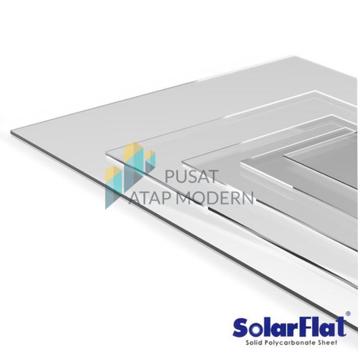SolarFlat (Solartuff Solid) Polycarbonate 6mm 1 Lembar (6m x 1.22m ...