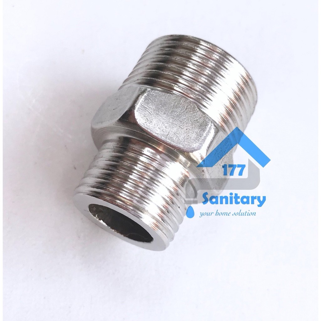 Double nepel stainless 1/2 inch ke 3/4 DN34 -Dobel nepel stenlis ...