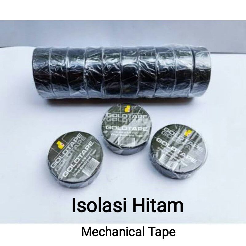 Isolasi Hitam GoldTape - Electrical Tape - Isolasi Listrik | Lazada ...