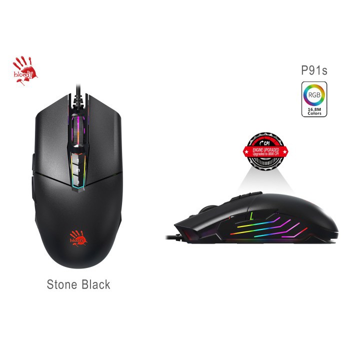 Mouse Gaming Bloody P91s Animation RGB Ultra Core Activated | Lazada ...