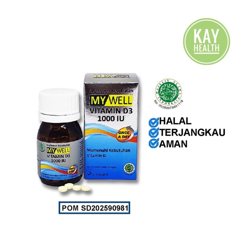 Mywell Vitamin D3 / Vitamin D3 1000 iu Mywell | Lazada Indonesia