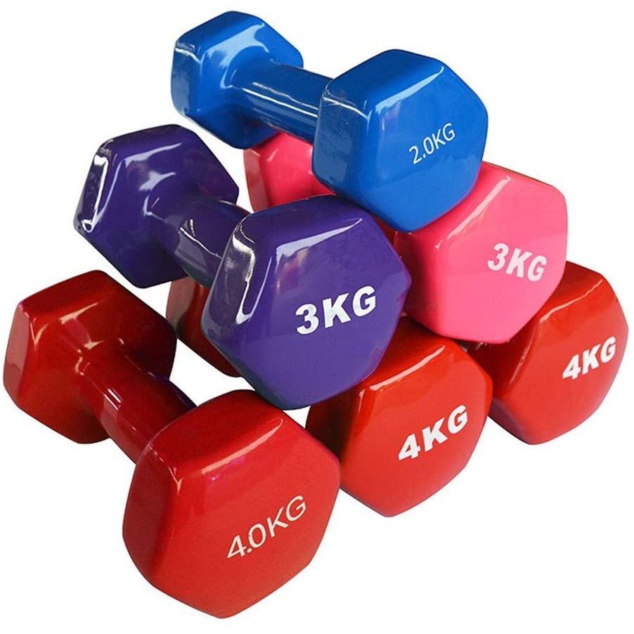3KG Dumbbell 4kg Dumbbell 3KG Dumbell 4KG Dumbell Hexagon Weight Training Workout Exercise女士哑铃 ...