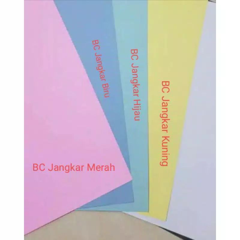 Kertas Manila Warna/ Kertas BC Warna/ Karton Manila Warna/ Bufalo warna ...