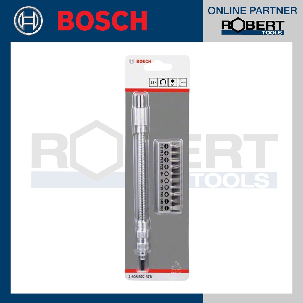 Bosch รุ่น 2608522376 ชุดข้อต่อดอกไขควง 11 ชิ้น (ข้อต่อแบบงอได้ 360 ...