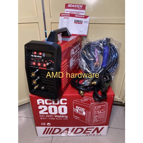 DAIDEN TIG200 ACDC Mesin Travo Las Argon Pulse Aluminium Stainless AC DC TIG 200 Daiden Original ...