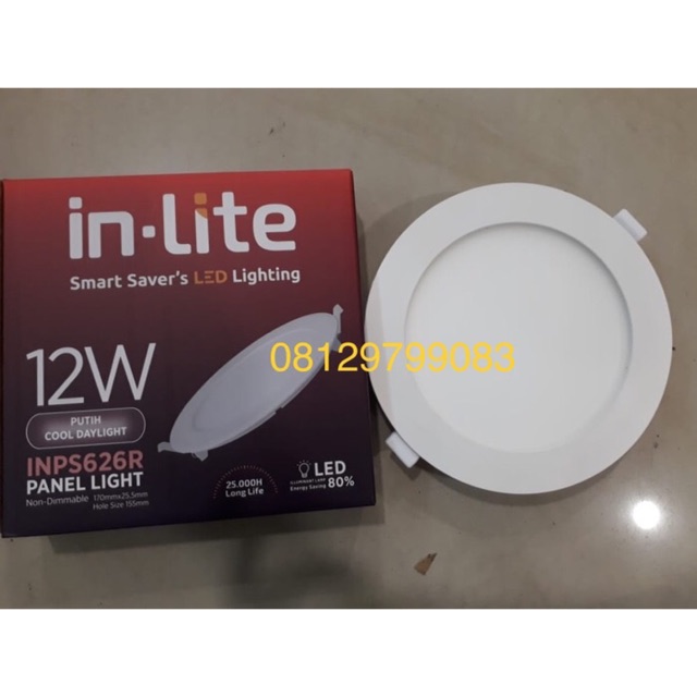 Led panel downlight led inlite 12w 12 w lampu led plafon inbow 12 watt ...