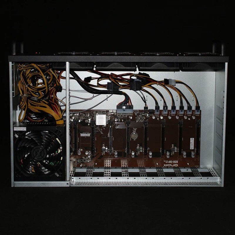 PC Server Case Riserless Miner Rack ETH/ETC/ZEC/Monero XMR Mining Rig 8 ...