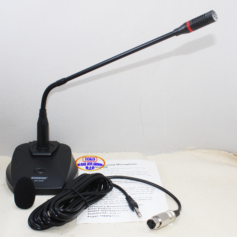 Mic Meja Podium Shure SH-20A Microphone Conferent Mikrofon Condensor ...