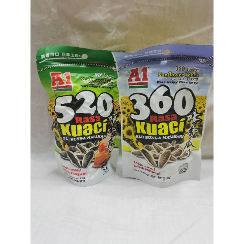 A1 360/520 Kuaci biji Buaga Matahari rasa Walnut/caramel 110g | Lazada
