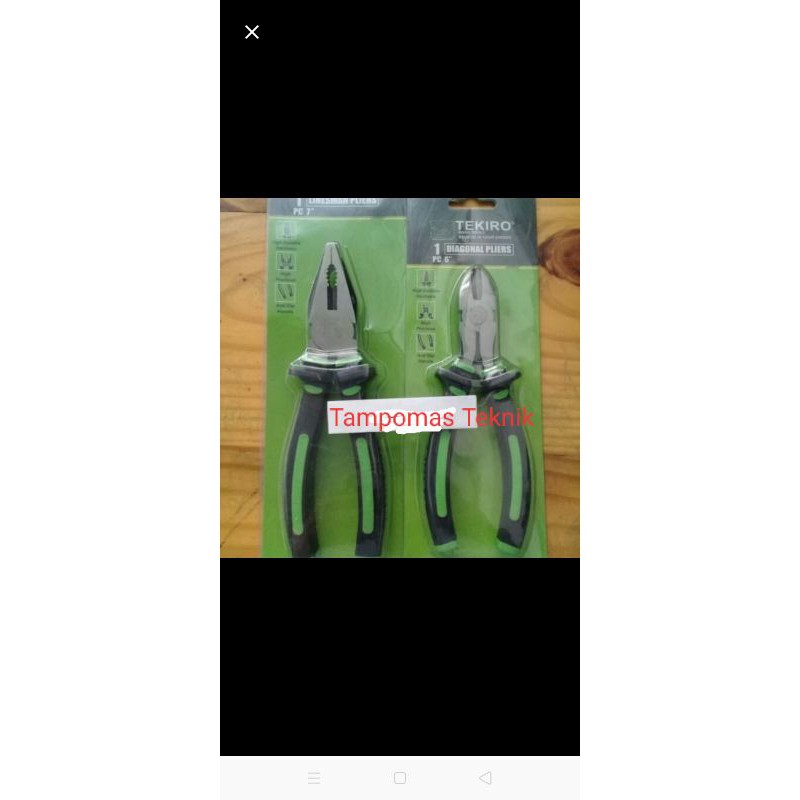 Tang Set Tekiro 2bh Tang Kombinasi 7 Tekiro Tang Potong 6" Tekiro ...