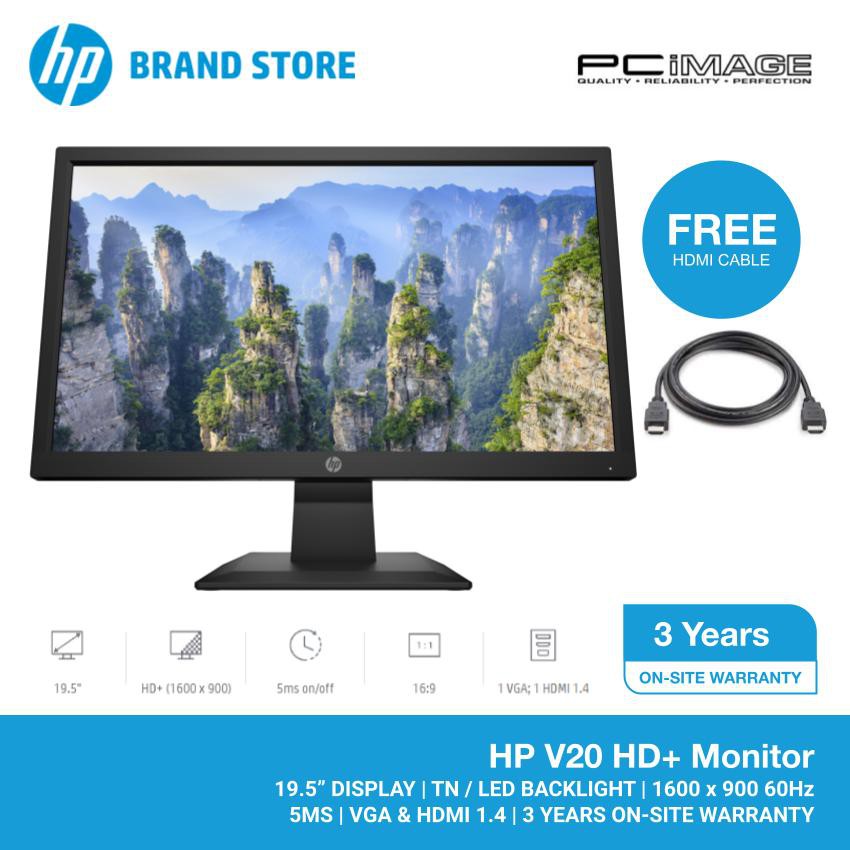 HP V20 19.5-inch HD+ LED Backlit Monitor | Lazada