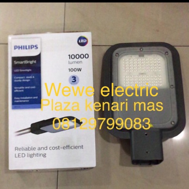 Lampu jalan led philips 100w 100 w pju led 100watt philips led 100 wat ...