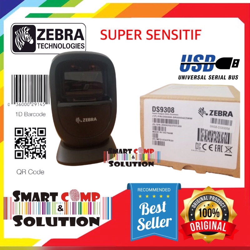 2D Barcode scanner Zebra DS9308 Pengganti Symbol DS9208 Efaktur QRcode ...