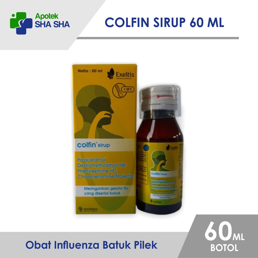 COLFIN SIRUP 60ML - OBAT INFLUENZA BATUK PILEK | Lazada Indonesia