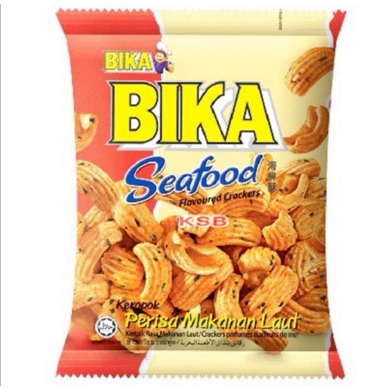 Bika Vegetable, prawn, cuttlefish, honey crab, seafood flavored snacks 60G | Lazada