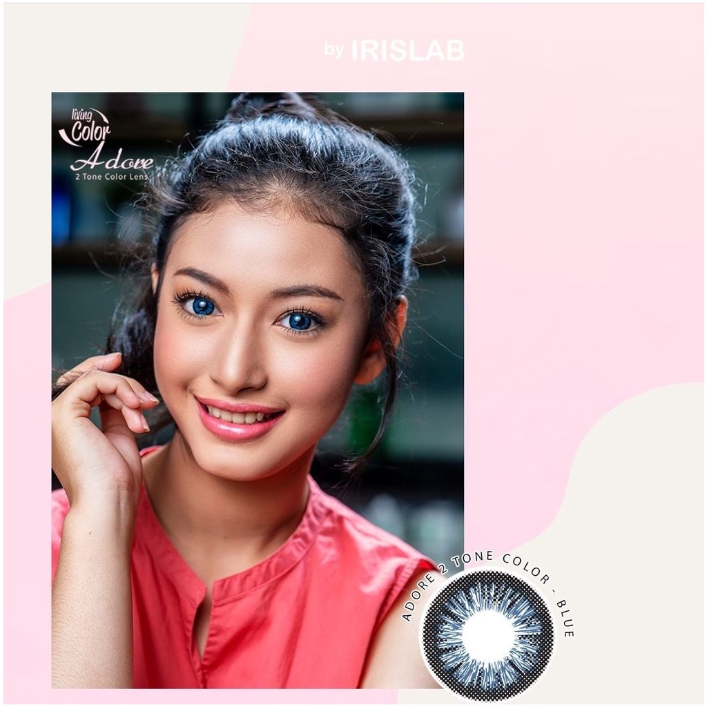 LIVING COLOR ADORE BLUE MINUS 0.50 SD 6.00 FREE LENSCASE / SOFTLENS ...