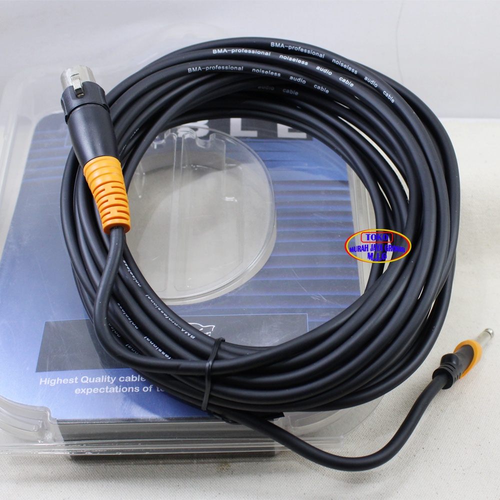 Kabel Mic BMA 10 Meter / Cable Mikrofon Kabel Mik Panjang Kwalitas ...