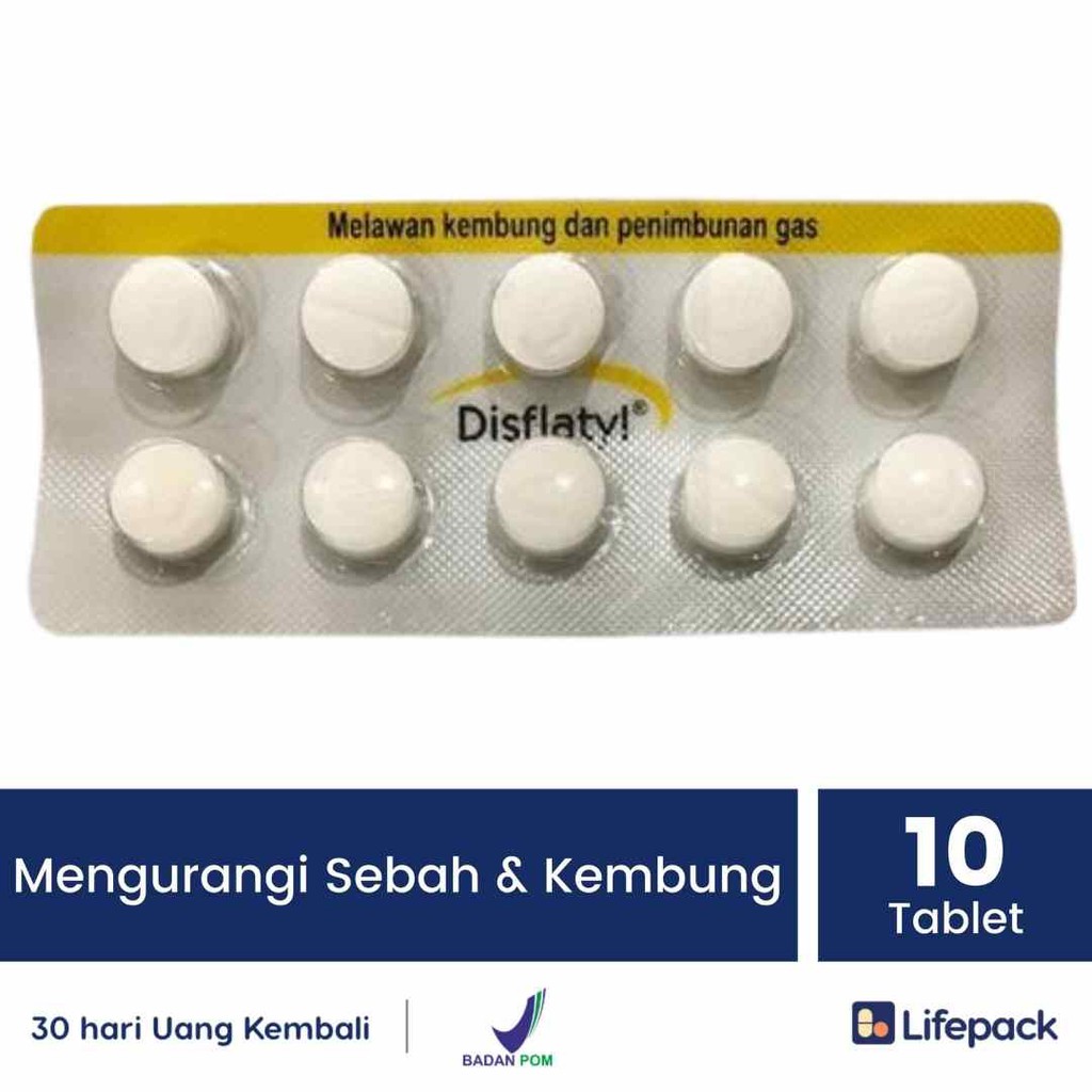 DISFLATYL 40 MG 10 TABLET - Obat Sistem Pencernaan - LIFEPACK | Lazada ...