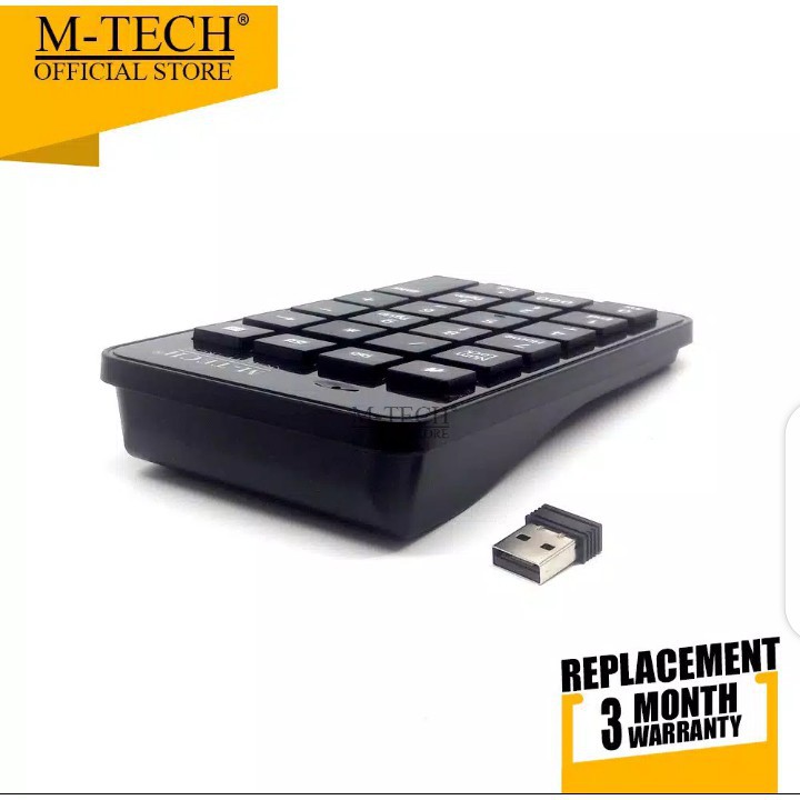 Keyboard numeric pad m-tech wireless 2.4ghz membrane - Keypad numerik ...
